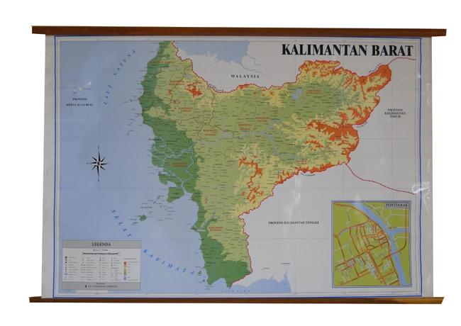Peta Provinsi Kalimantan Barat (Bingkai) MP AP 068 | Lazada Indonesia
