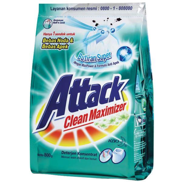 ATTACK Clean Maximizer Deterjen Bubuk 800 gram | Lazada Indonesia