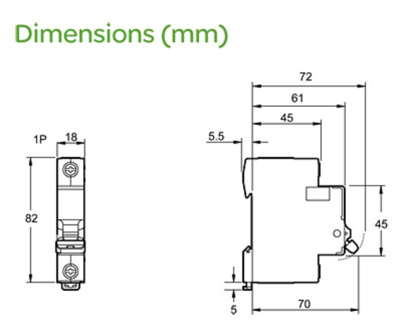 MCB Schneider Original IC60N IK60N LZ - 10A [Pengaman Pemutus Pembatas ...