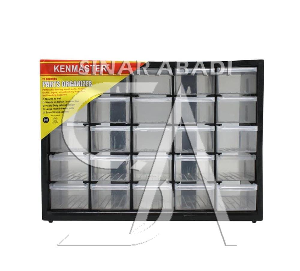 KENMASTER Rak 25 Slot Drawer Rak Komponen Laci Partisi / Kotak Spare ...