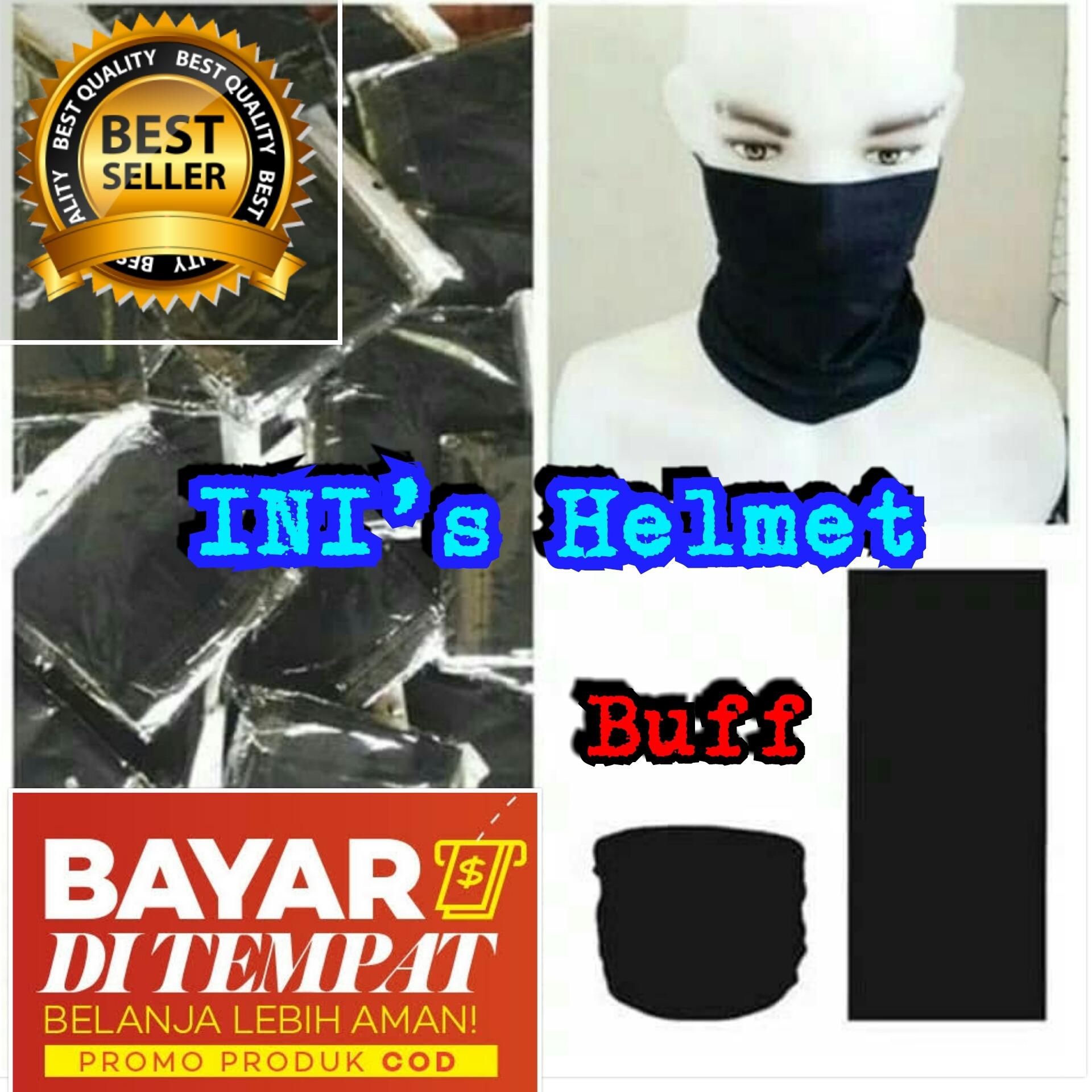 Masker Buff Hitam Polos Tanpa Jahitan - Masker Multifungsi | Lazada ...