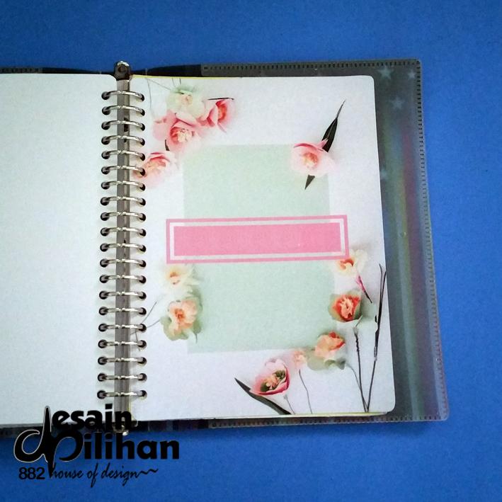 Pembatas Binder Bunga Cantik 20 Ring A5 1 Set 1 Lembar Laminasi Glossy ...