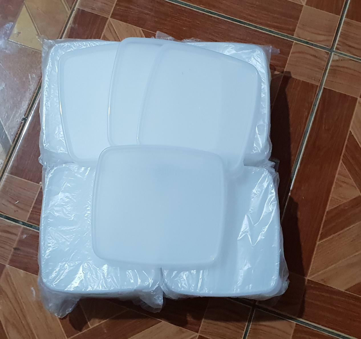 Tupperware Tutup Seal Square Round Putih Transparan Tupperware | Lazada ...