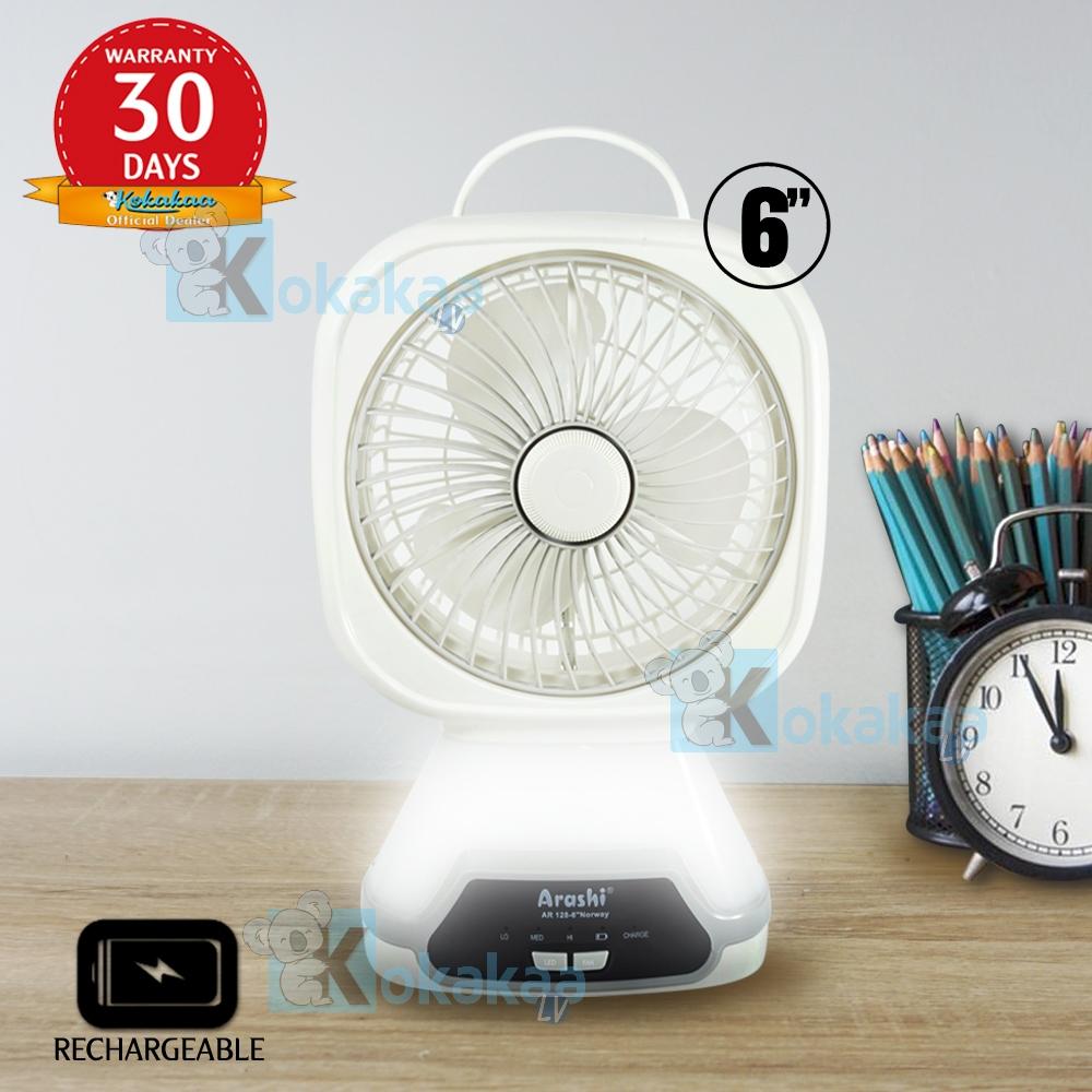 Arashi Kipas Angin Meja NORWAY AR-128X Portable 6 inch + Lampu ...