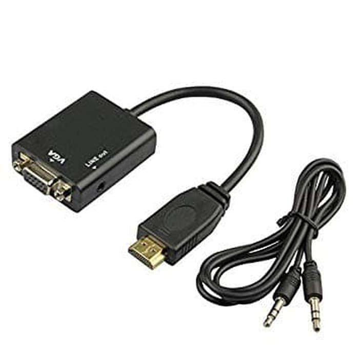 colokan Converter konektor adapter kabel hdmi to vga with audio Full HD ...