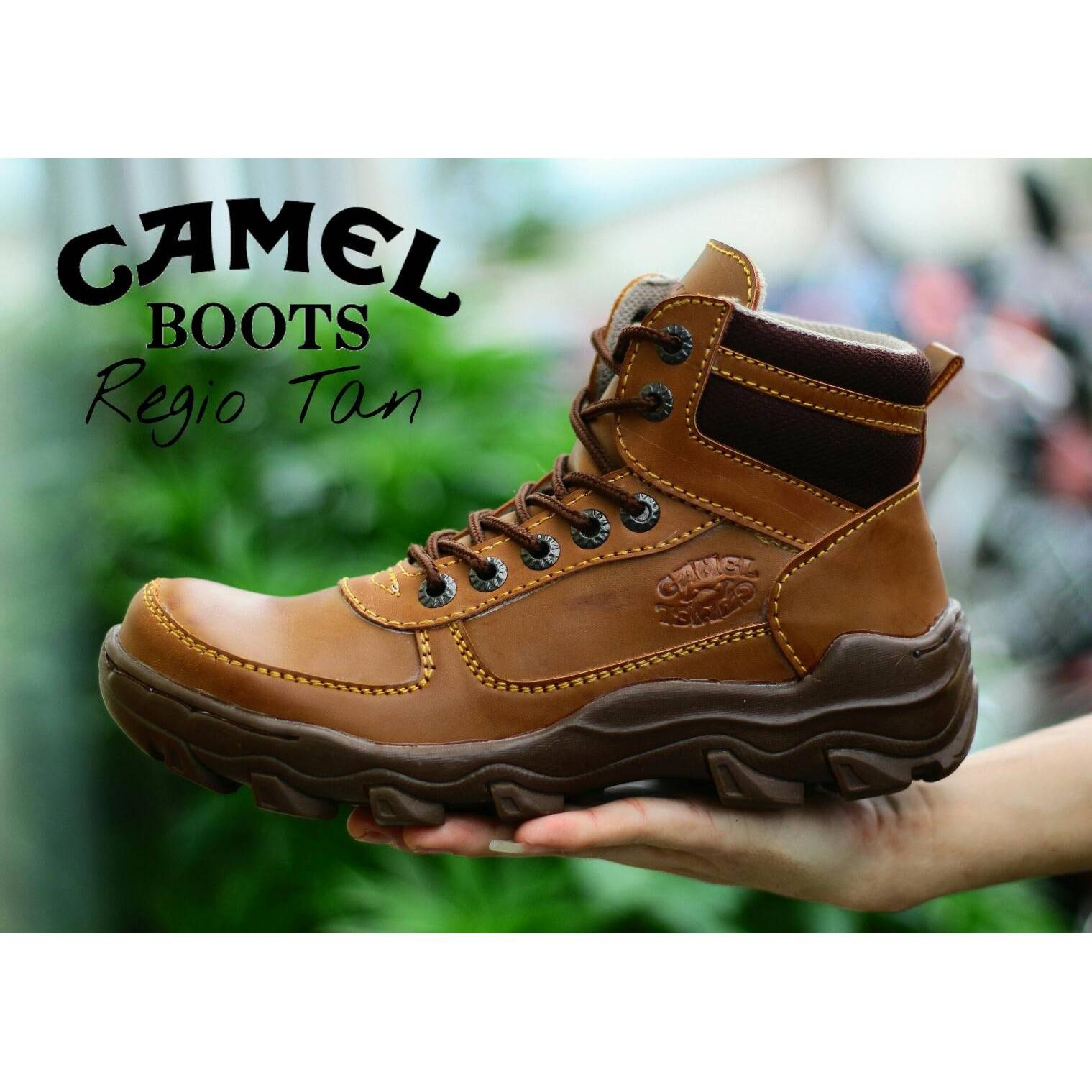 CAMEL - Sepatu Boots Pria Keren Sepatu CAMEL Safety KULIT & CANVAS ...