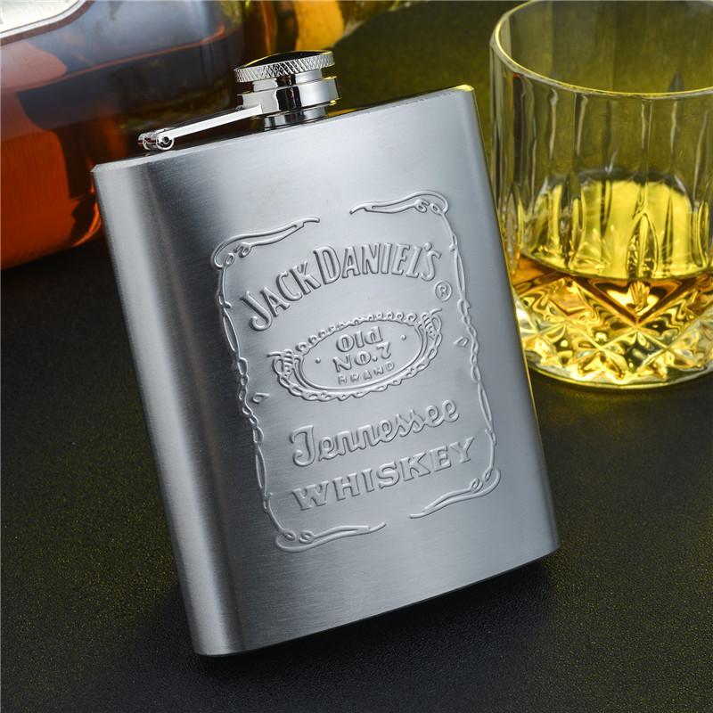 Botol Minum Stainless Steel 200 Ml Berlogo - Botol Minum Whiskey ...