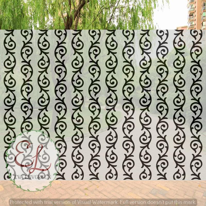 Eva Luvgreen Stiker Kaca Motif Batik Kecil Hitam Ukuran 45x100cm ...