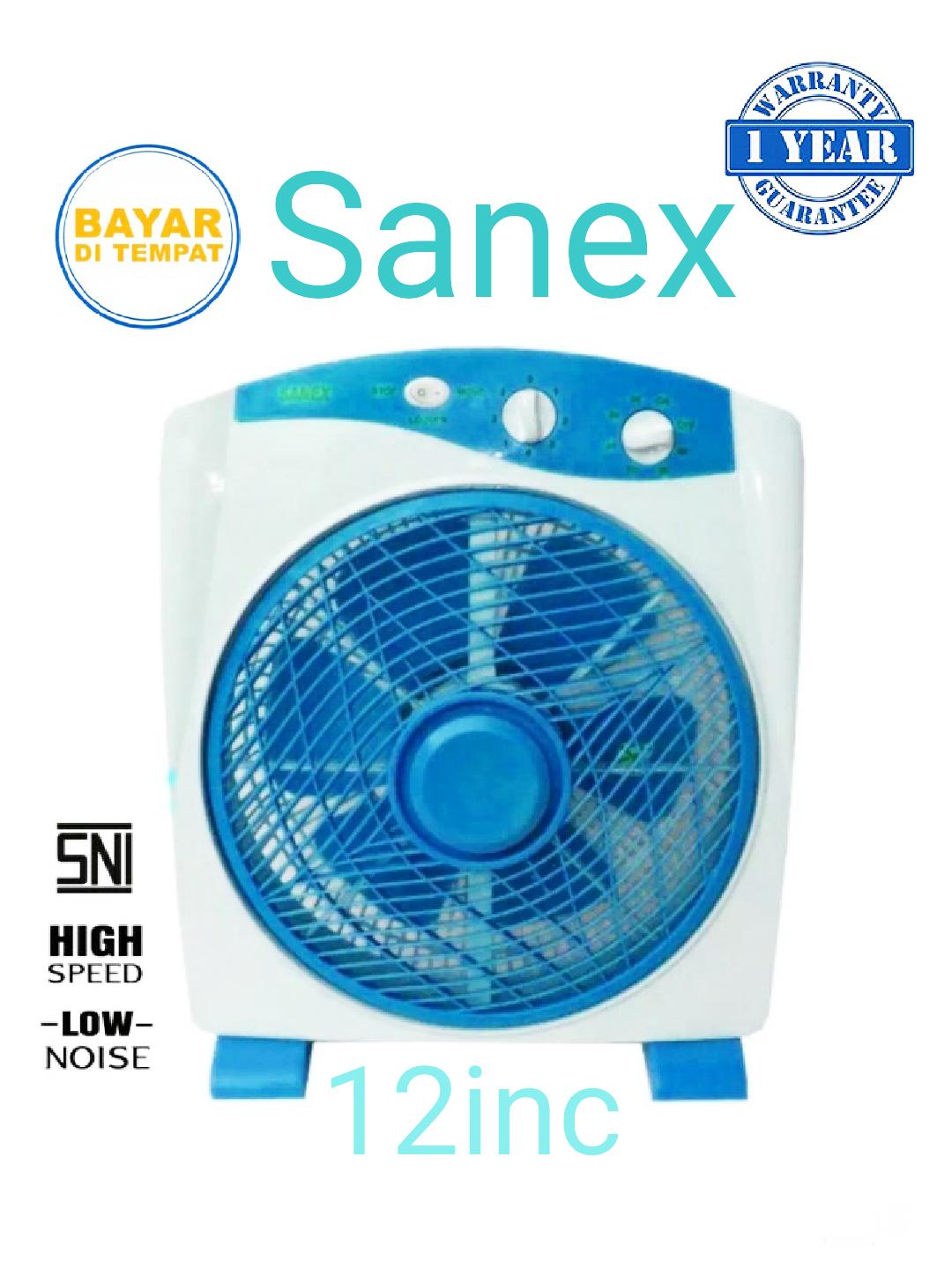 SANEX Box Fan 12 Inch-BIRU-GARANSI RESMI SANEX 1 TAHUN | Lazada Indonesia