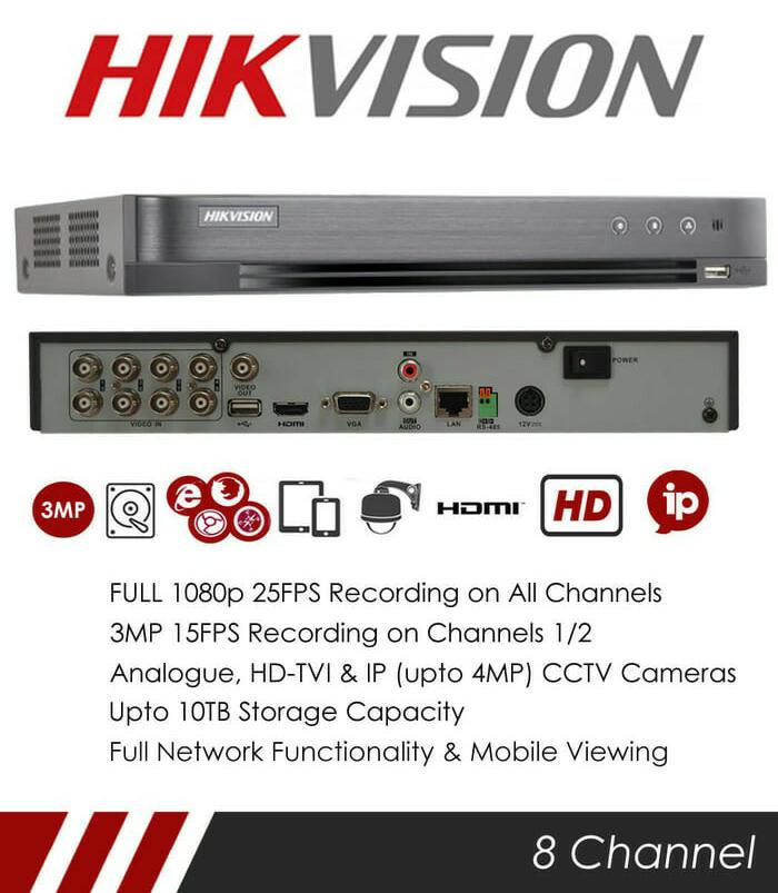 DVR HIKVISION 8 CHANNEL + 1TB HDD DS-7208HQHI-KI ( BISA SEMUA CCTV ...