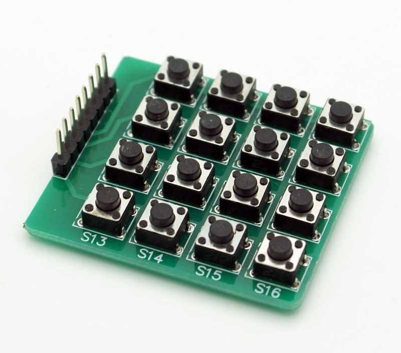 4x4 Matrix 16 Keypad Keyboard Module 16 Button Mcu For Arduino Lazada