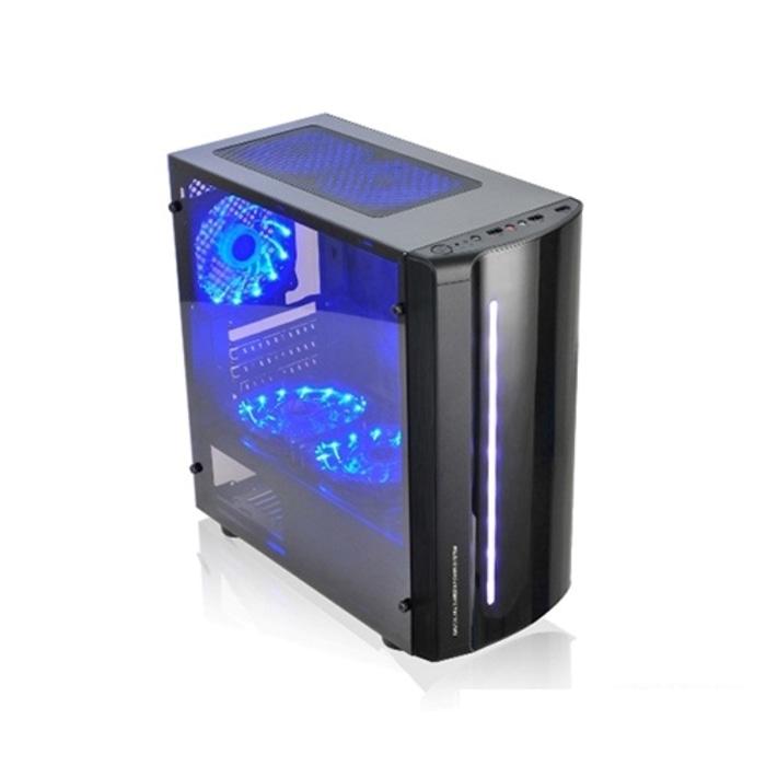 Casing PC CPU CUBE GAMING NOBS Black - M-ATX - RGB Led - Full Acrylic ...
