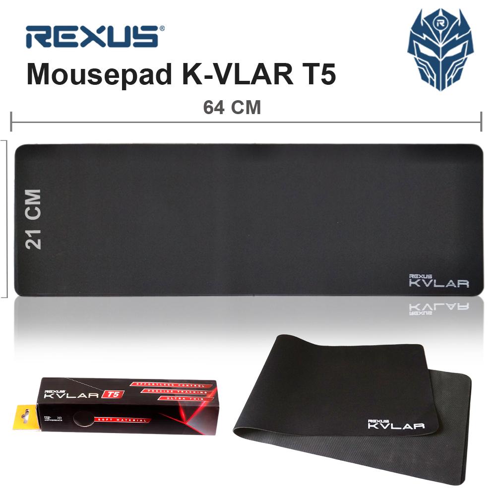 Rexus KVLAR T5 Gaming Mouse Pad Lebar [64 x 21 cm] - Hitam | Lazada ...