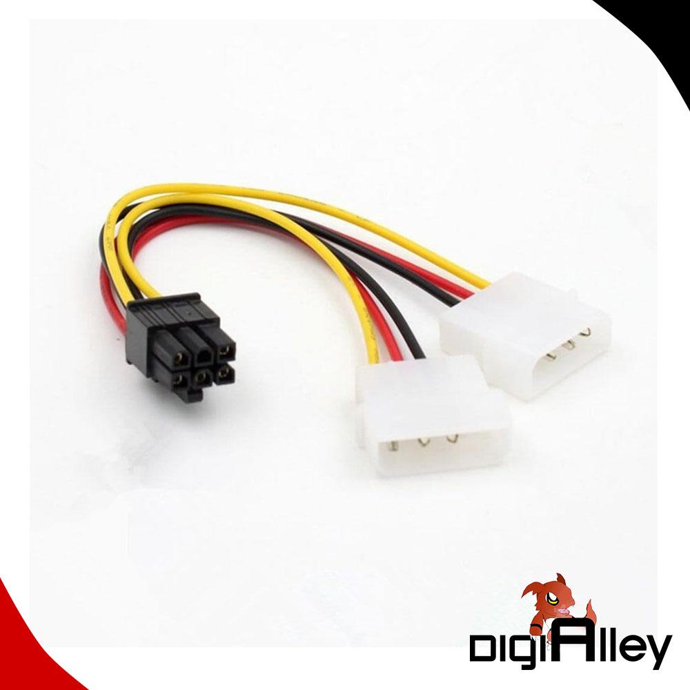 Kabel Power VGA 4 Pin Molex Ide 6 Pin Power Supply Converter PCIE ...