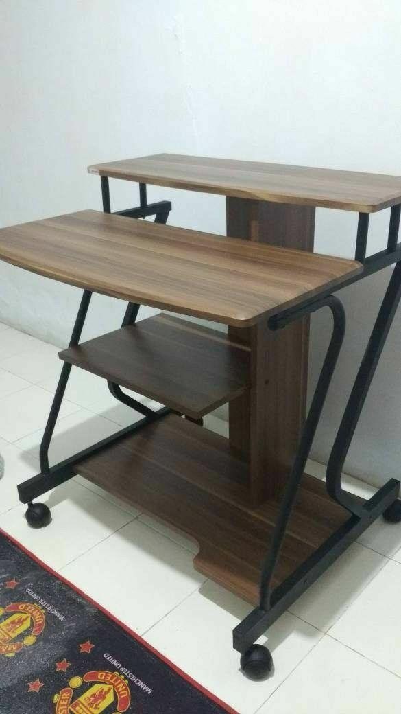 Meja Komputer / Meja Laptop / Meja Kerja Kaki Roda CD 6171 | Lazada ...