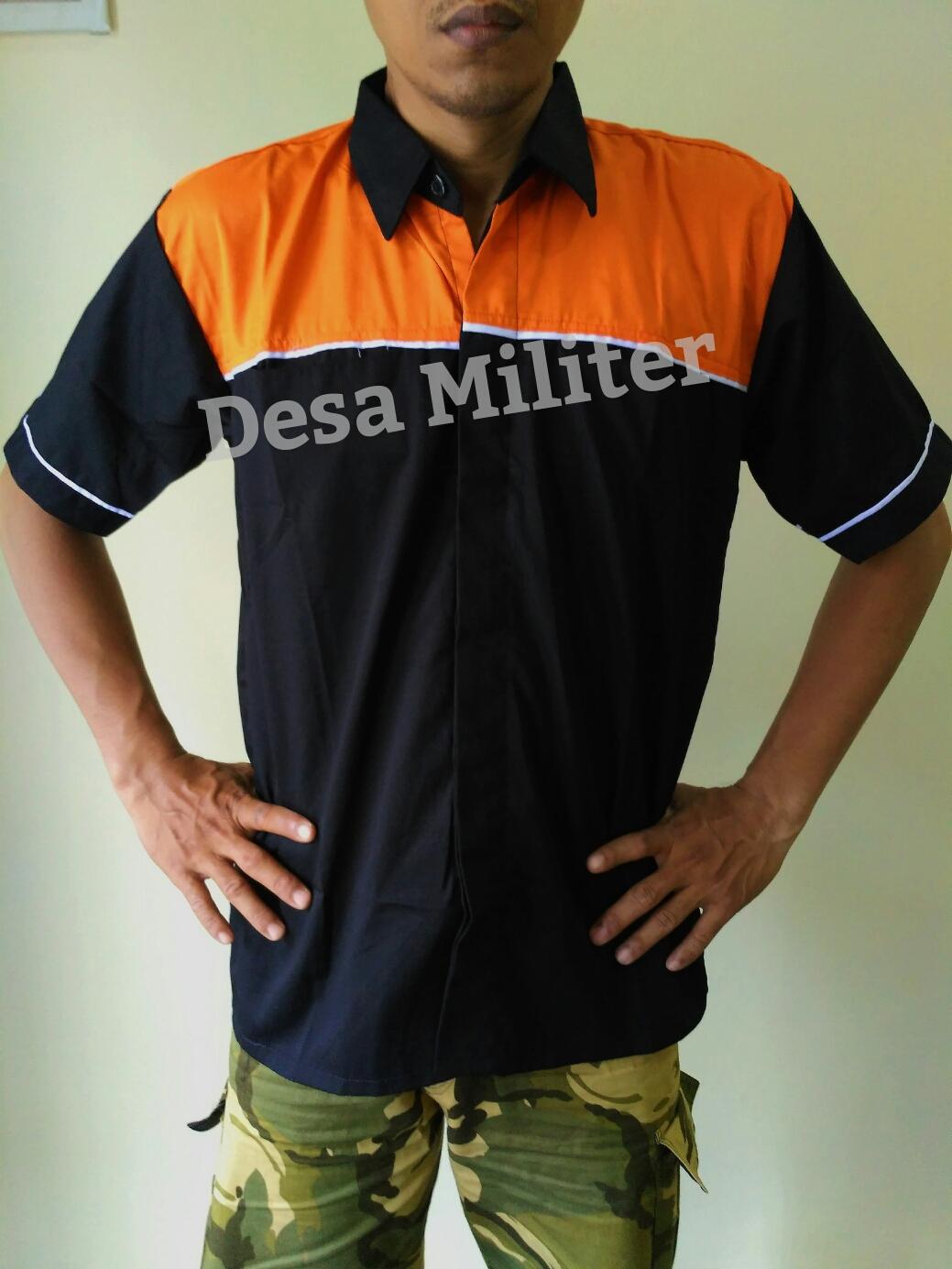 Seragam Kerja - Baju Crew - Kemeja Kombinasi Hitam - Seragam Kerja ...