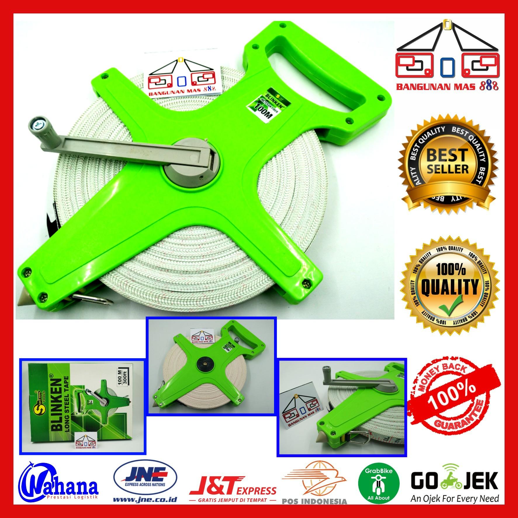 METERAN TANCAP 100 METER BAGUS - METERAN TANAH MURAH - METERAN GAGANG FIBER - METERAN ROLL ...