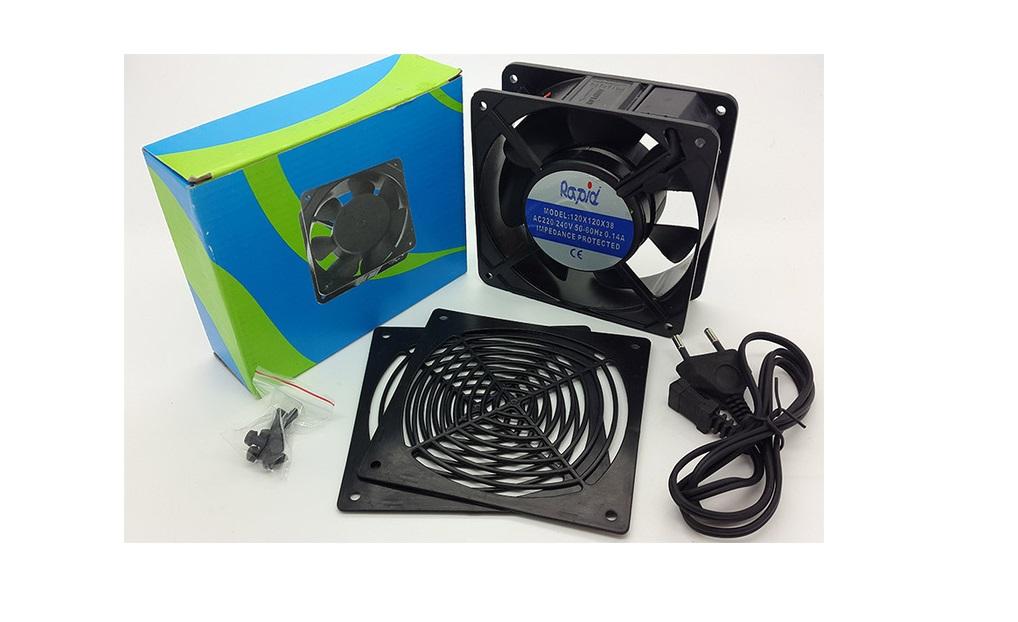 Cooling Fan AC 220V ukuran 12 x 12 x 3.8 cm | Lazada Indonesia