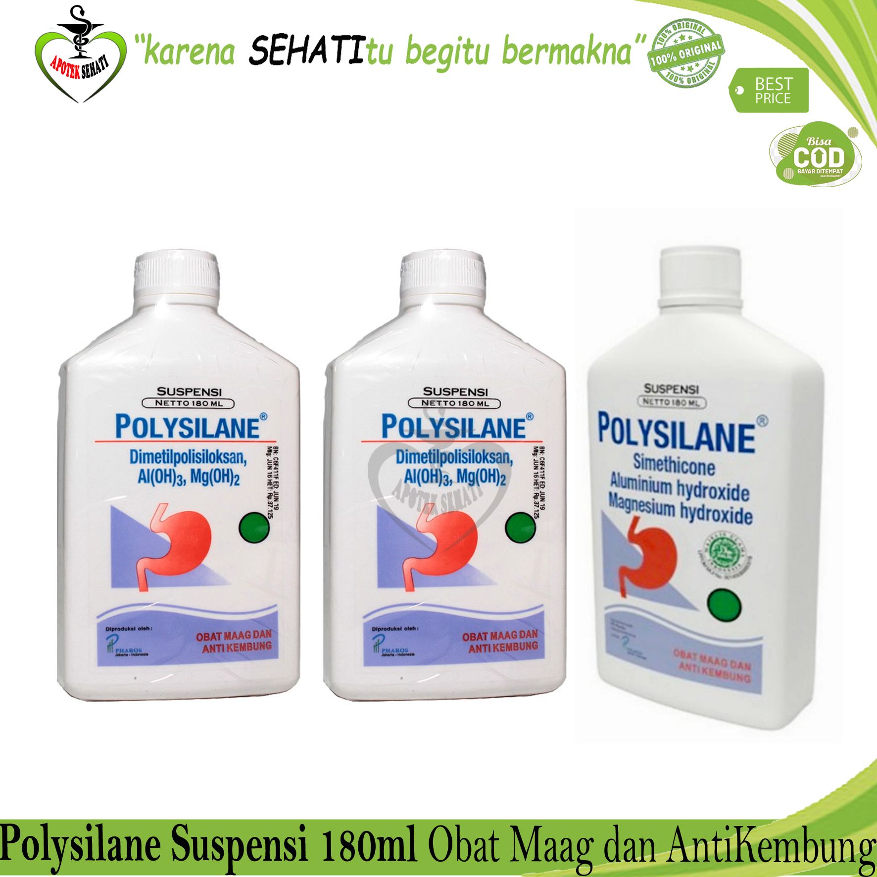 Polysilane Obat Tablet Cair Mengatasi Nyeri Maag Lambung | Lazada Indonesia