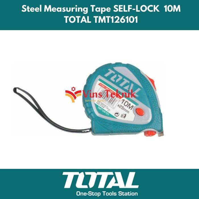 TOTAL TMT126101 METERAN 10M X 25MM Steel Measuring Tape 10 METER ...