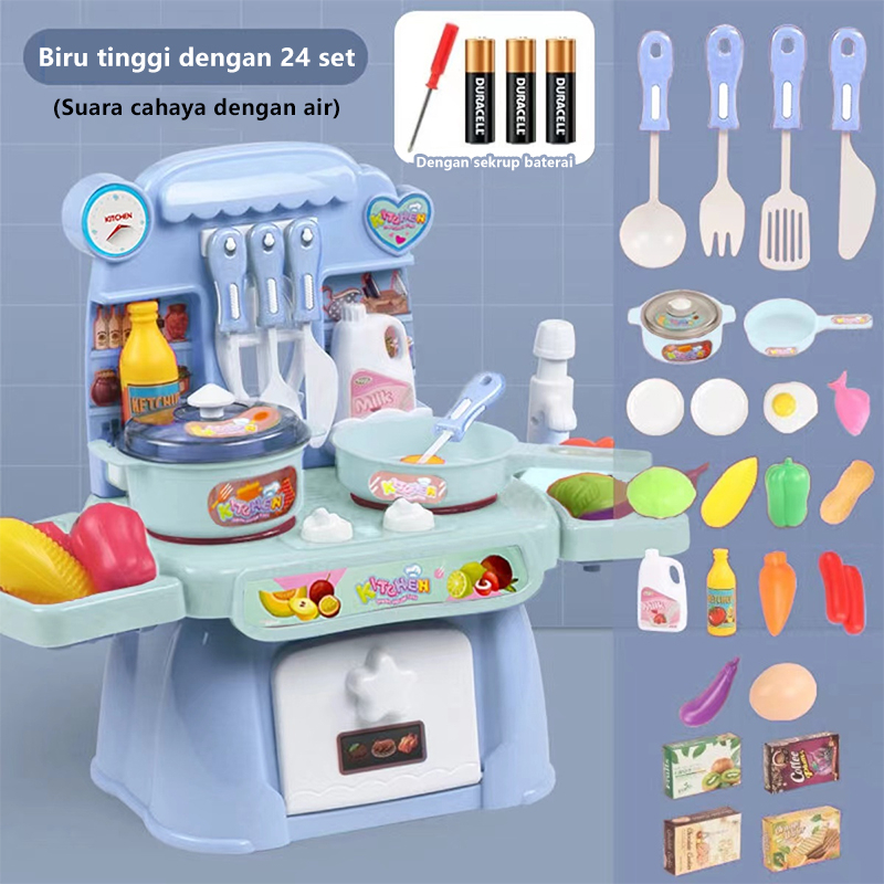 DREAMToy 24PCS Set Mainan Anak Kitchen Set / Mini Kitchen Set / Mainan ...