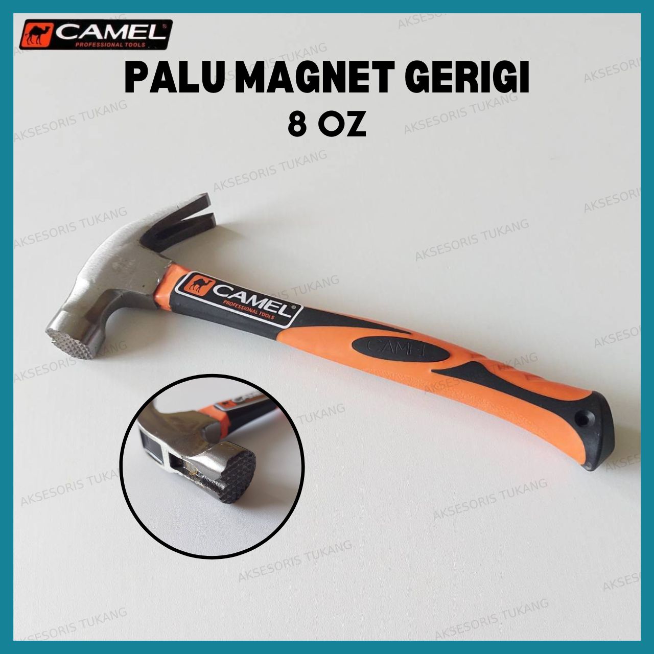 Palu Kambing Magnet Gerigi Camel 8 Oz 0.25 Kg Gagang Fiber Martil ...