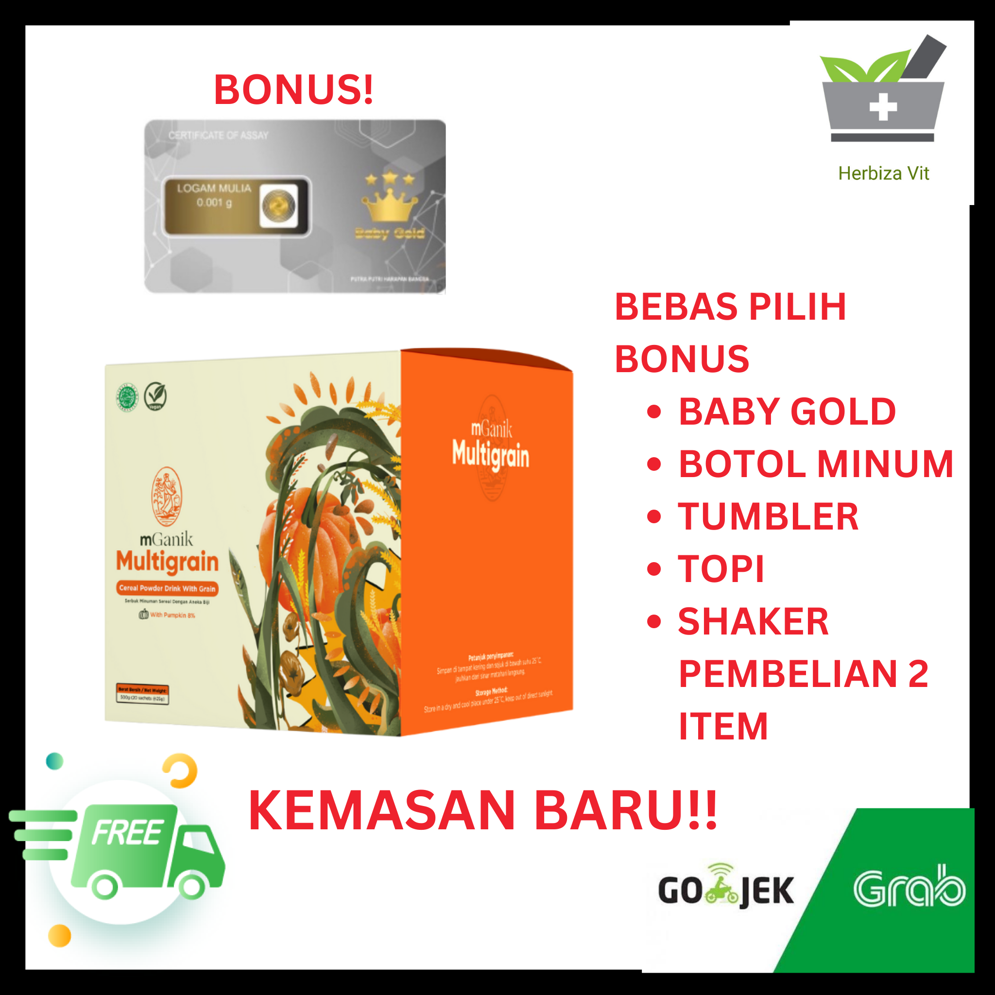 MGANIK Multigrain 1 Box isi 20 Sachet | Lazada Indonesia