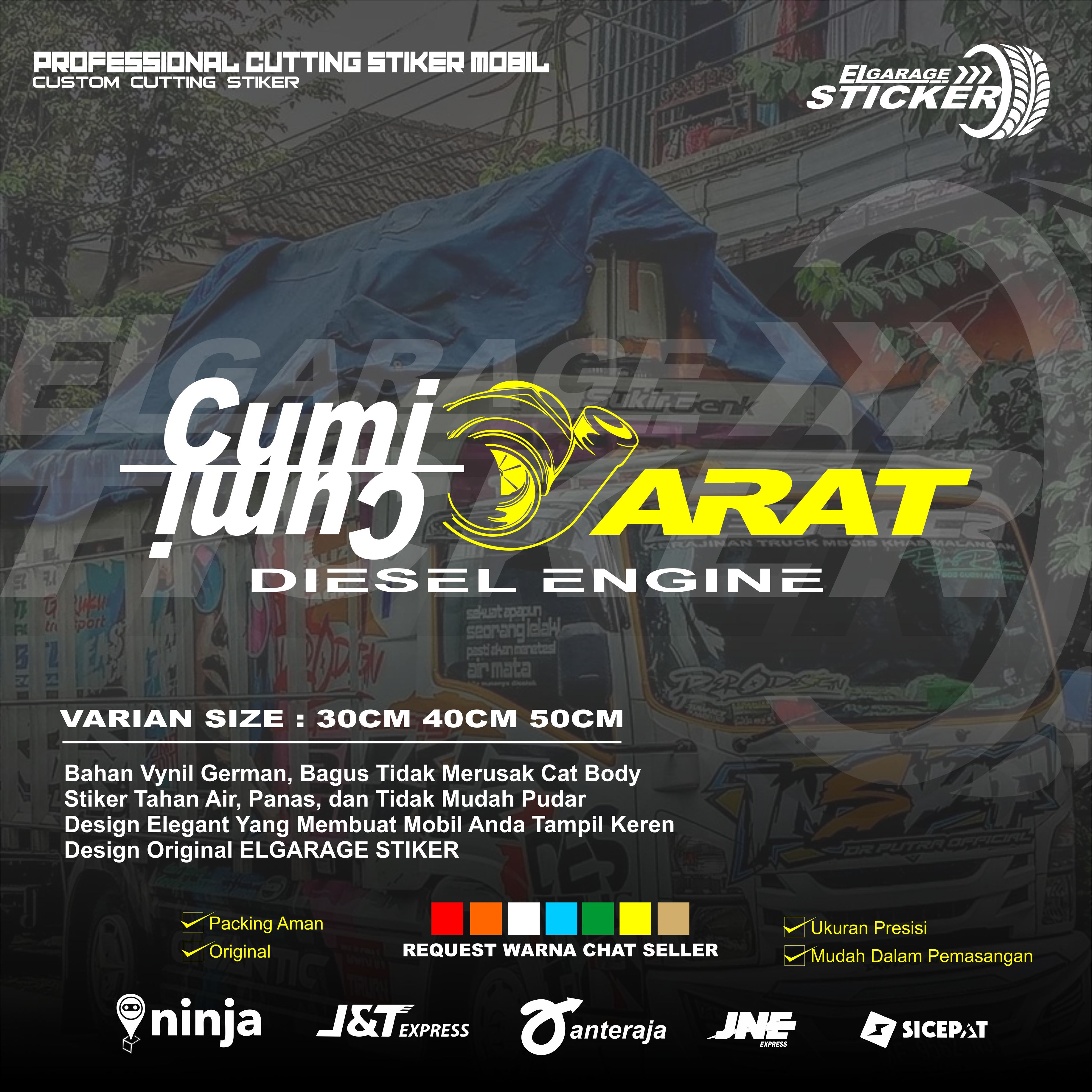 stiker sticker kaca cumi cumi darat stiker strip kaca mobil diesel ...