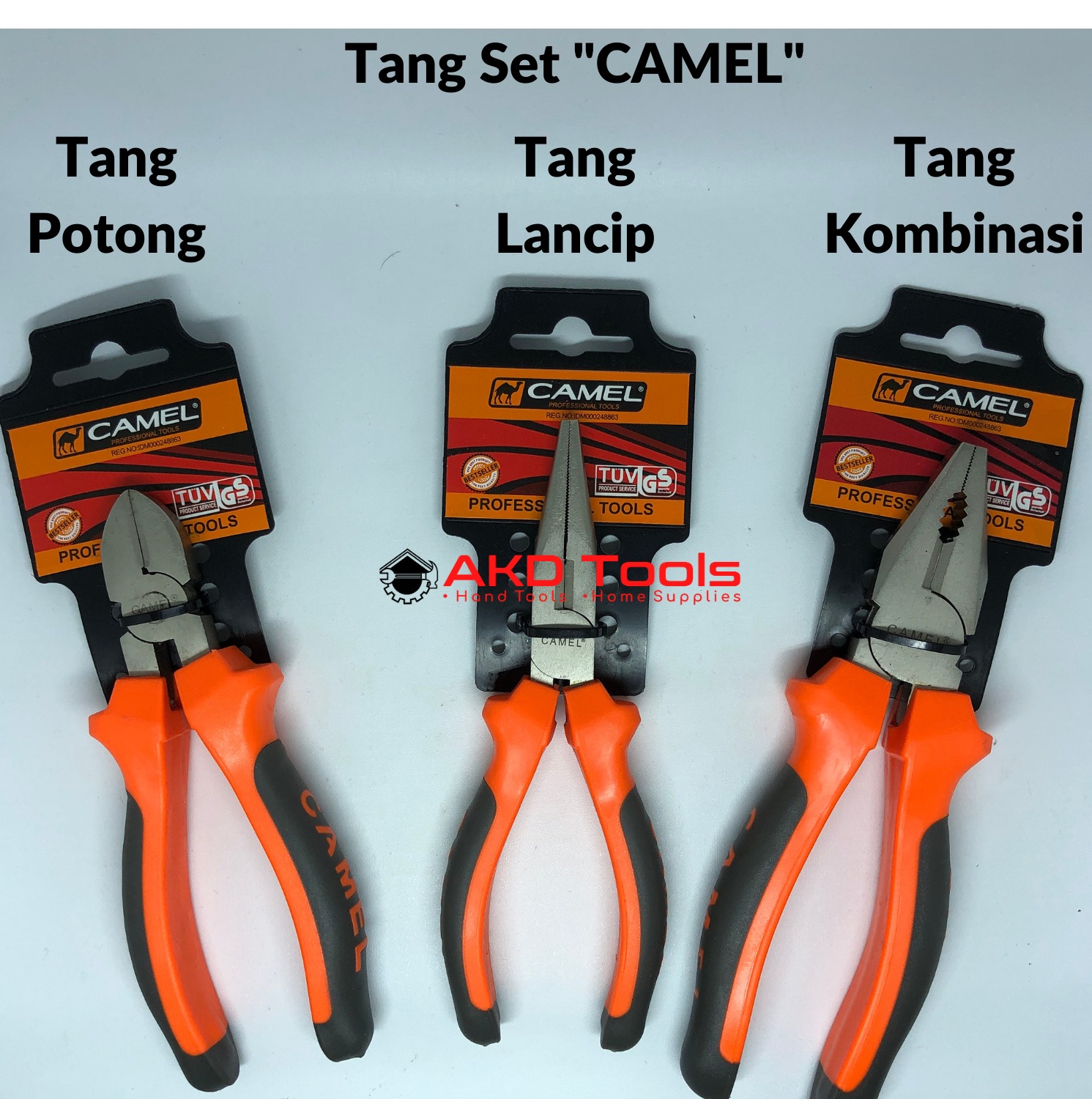 Tang Set "CAMEL" 3 pcs | Tang Kombinasi | Tang Potong | Tang Lancip ...