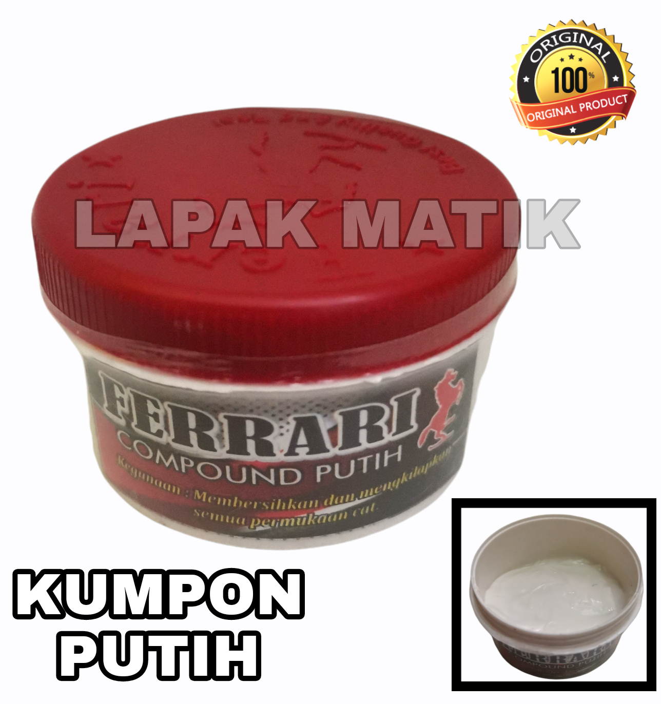 Kumpon Putih penghilang baret poles gosok compound kompon compon ...