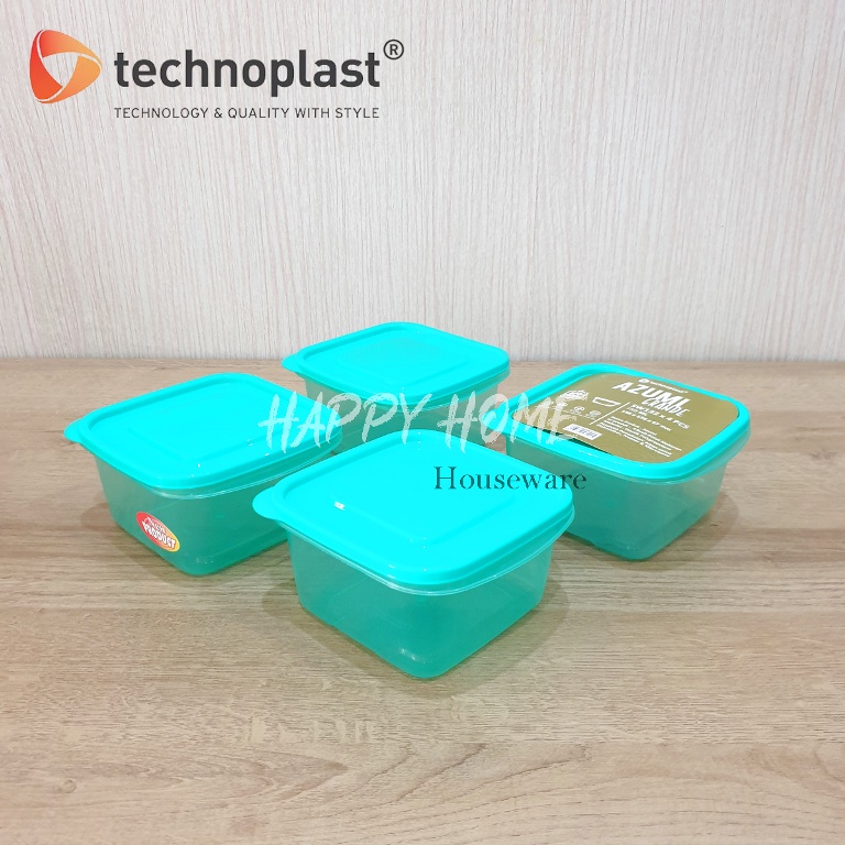 TECHNOPLAST AZUMI Box SET OF 4PCS 850ML SEALWARE/TEMPAT PENYIMPANAN ...