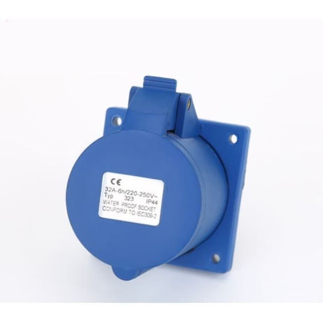 Stop Kontak Panel Mounting Socket 3K 3 Kaki 3 Pin 32A Panel Socket ...