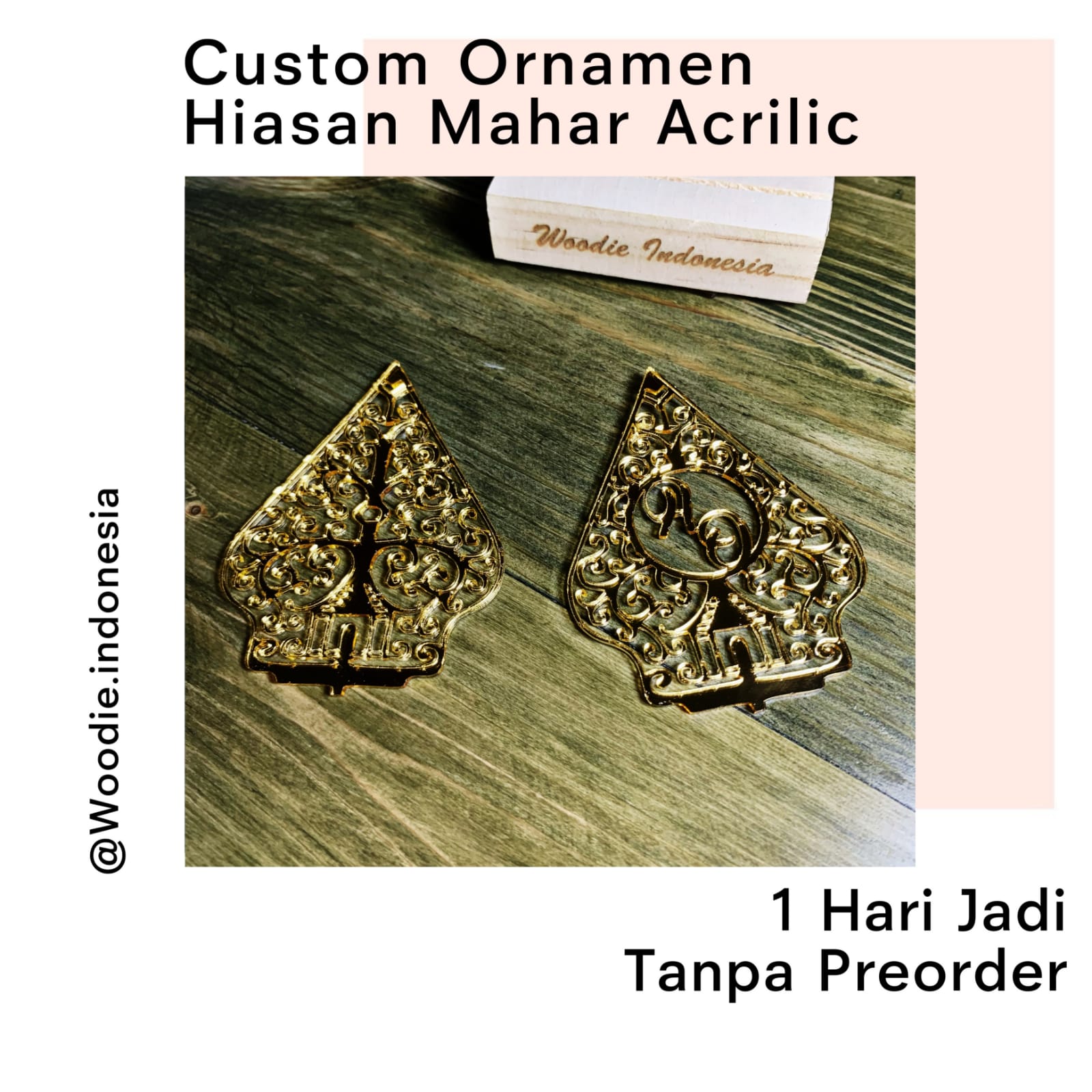Gunungan Wayang Hiasan Mahar Bahan Akrilik Mirror Gold | Lazada Indonesia