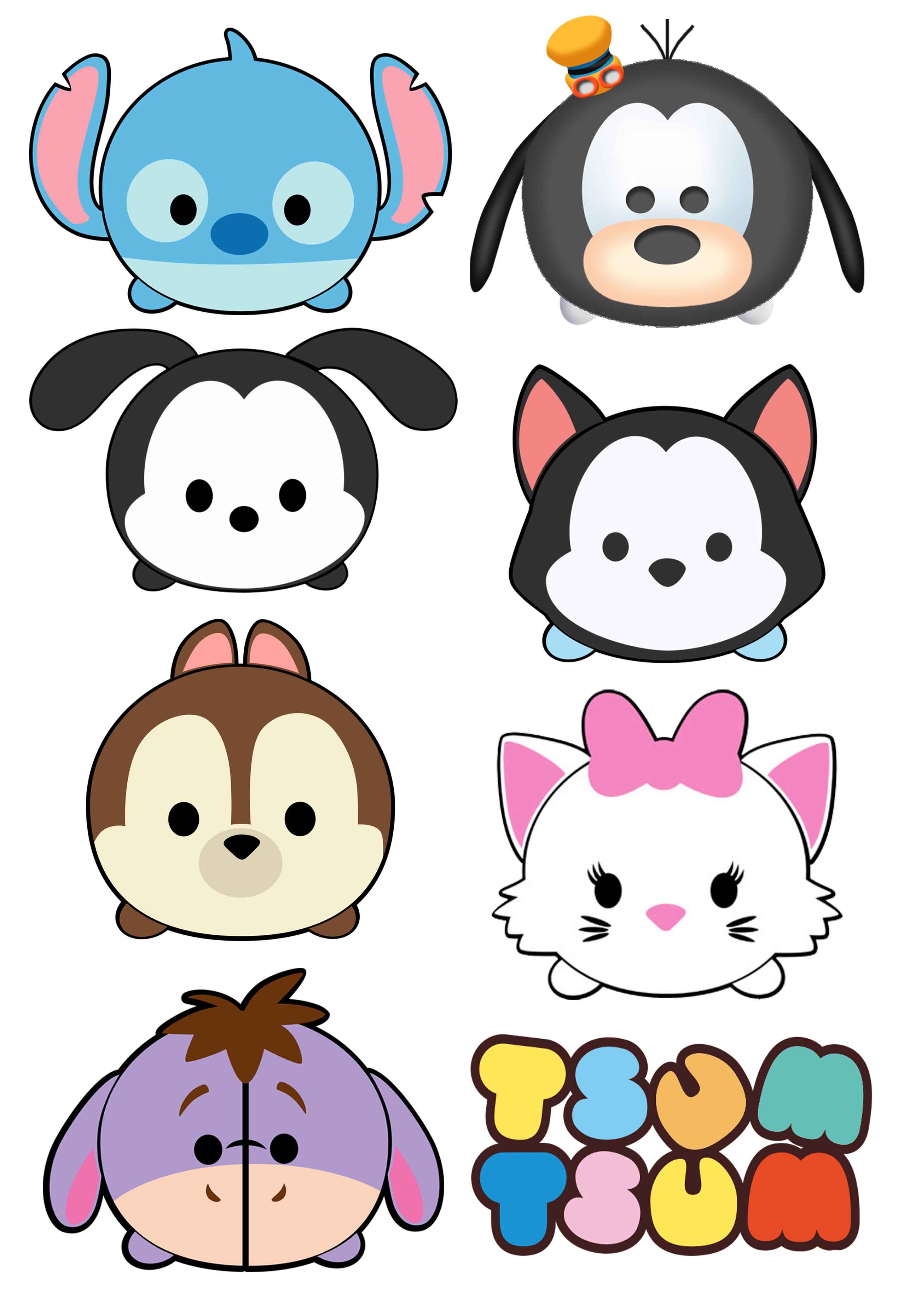 Sticker Vinyl Cutting Graftac TSUM TSUM 6 - 8 cm | Lazada Indonesia
