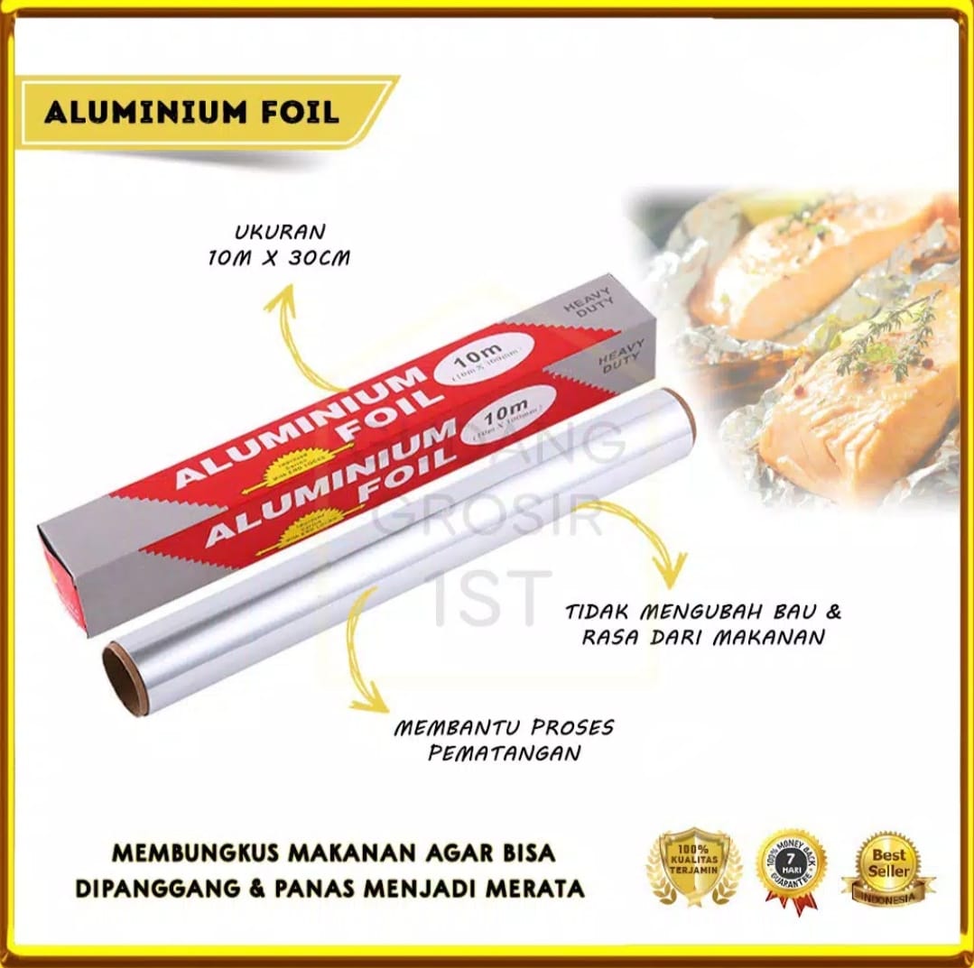 Alumunium foil Kertas Alumunium Foil 10 m | Lazada Indonesia