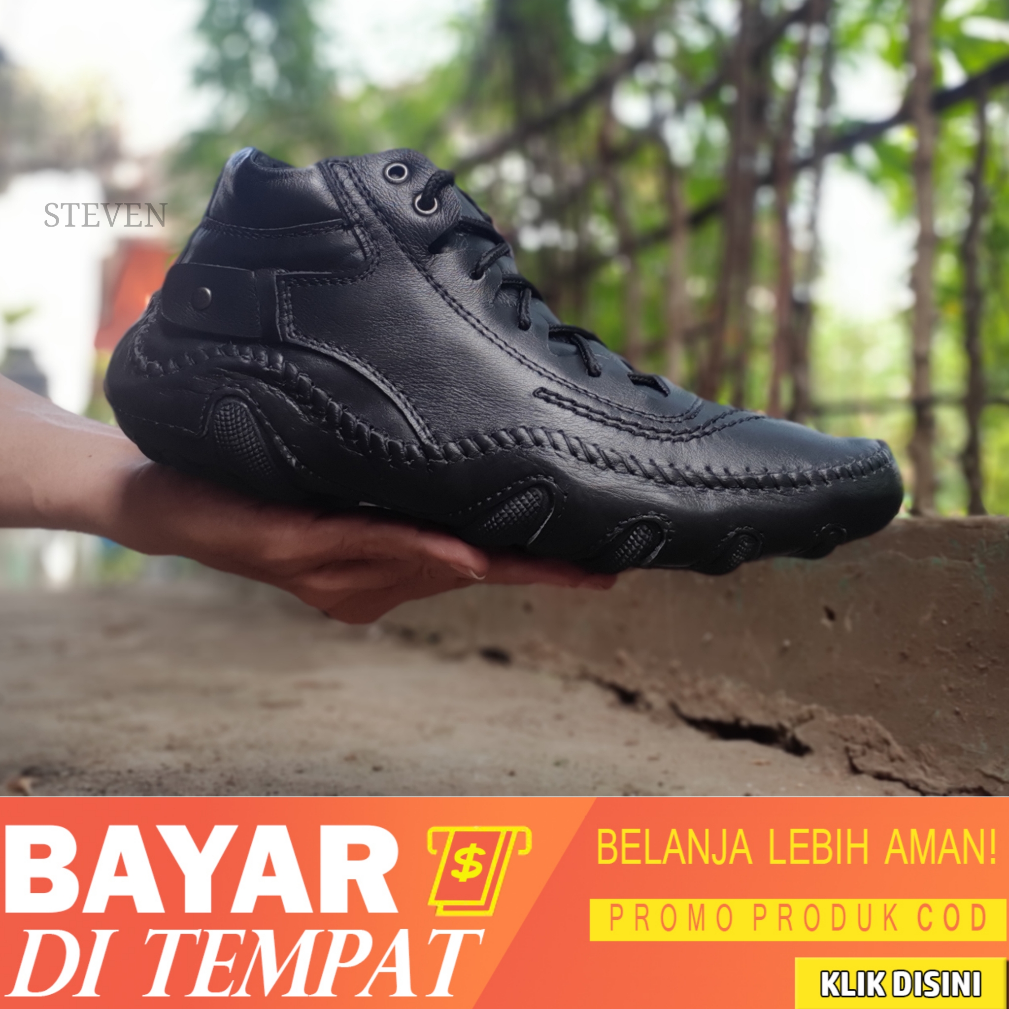 Sepatu Brodo Pria Boot Kulit Black Master Stam | Lazada Indonesia