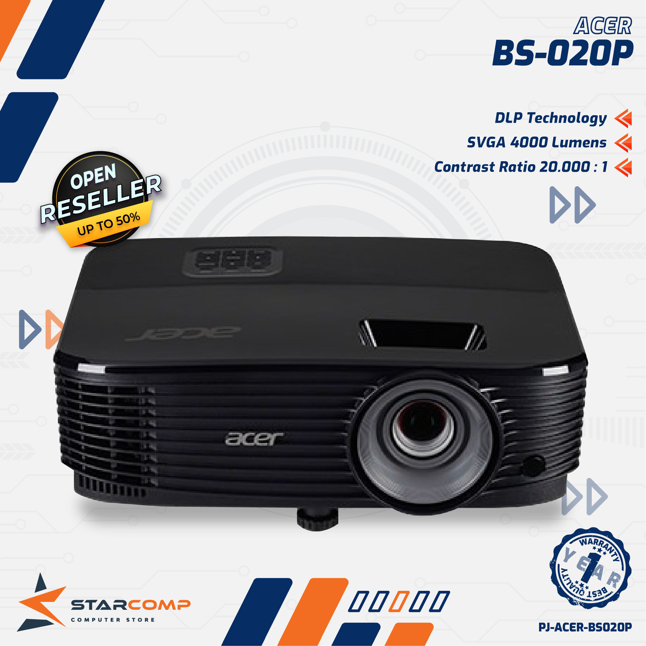 Projector ACER BS-020P DLP SVGA 4000 ANSI Lumens Proyektor BS020P HDMI | Lazada Indonesia