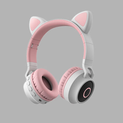 Headphone / Headset Wireless Bluetooth Bentuk Telinga Kucing Warna ...