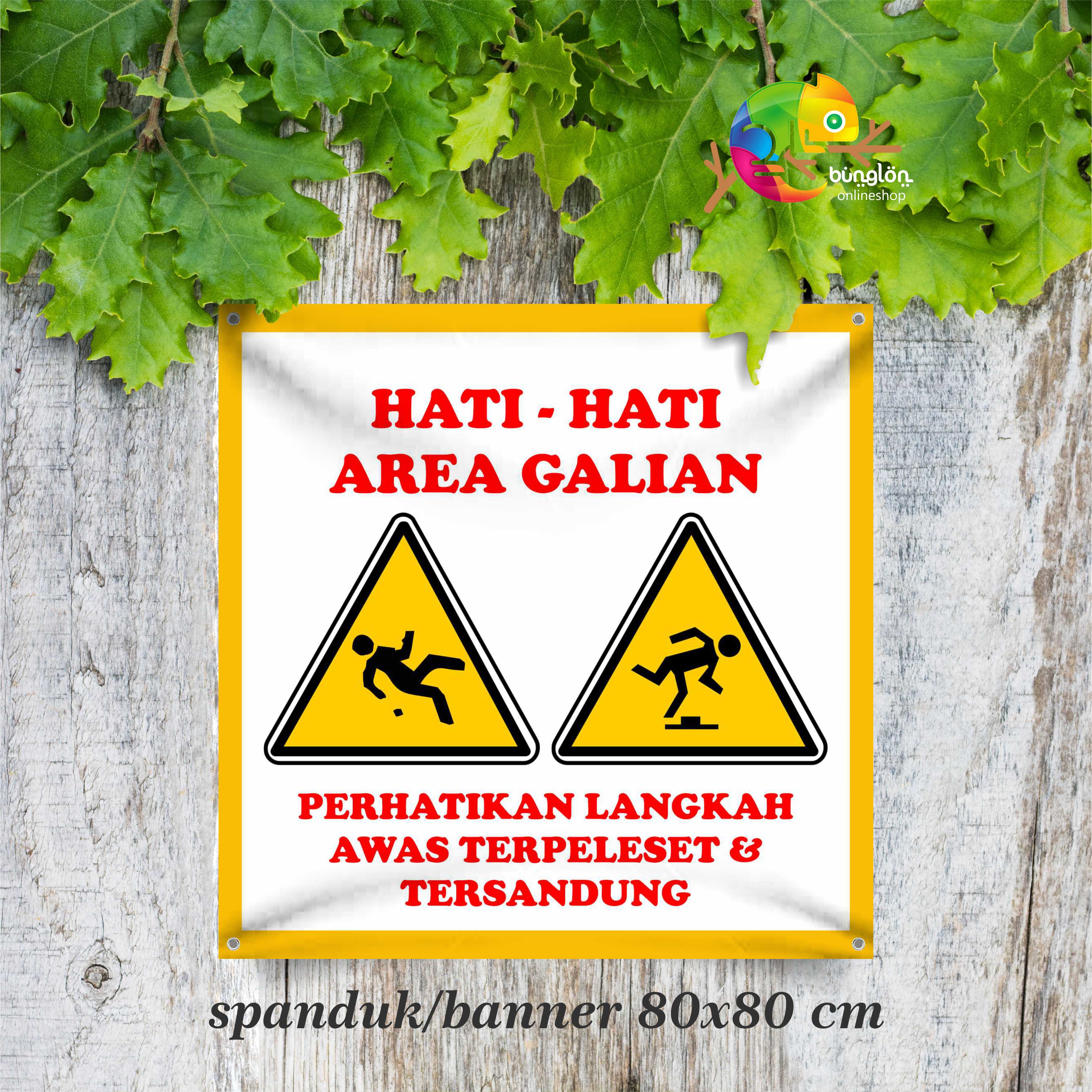 Spanduk Banner Konstruksi, Hati-Hati Area Galian | Lazada Indonesia