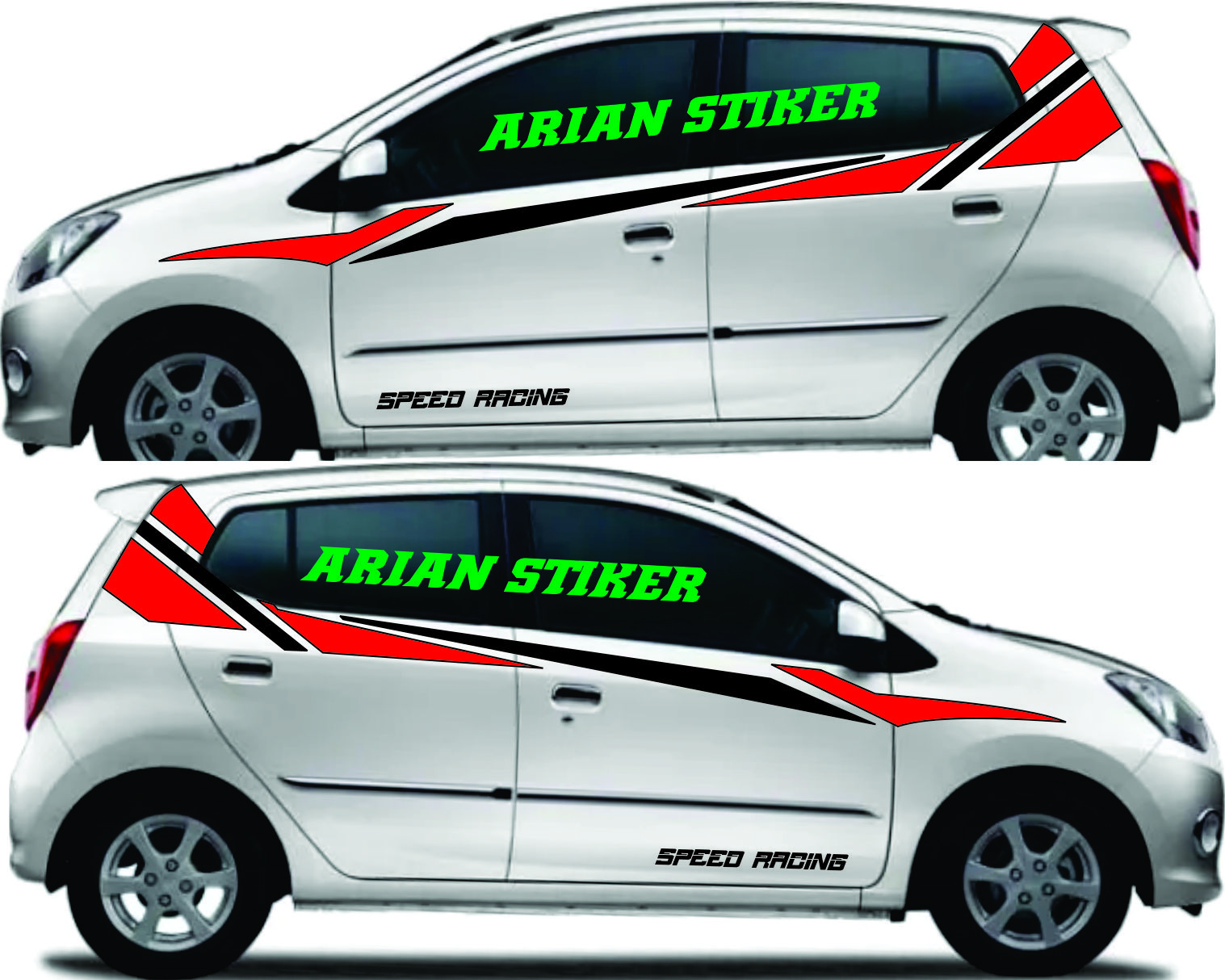 STIKER MOBIL AYLA AGYA STIKER STRIPING LIST SPEED RACING STIKER MOBIL ...