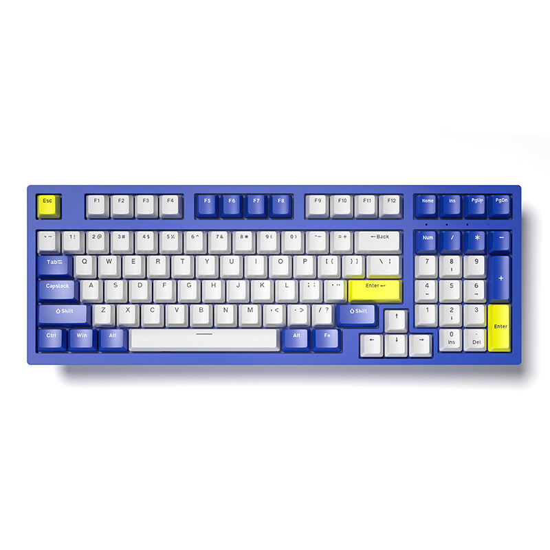 98 Keys Hot Swappable Mechanical Keyboard Detachable Type-C Wired ...
