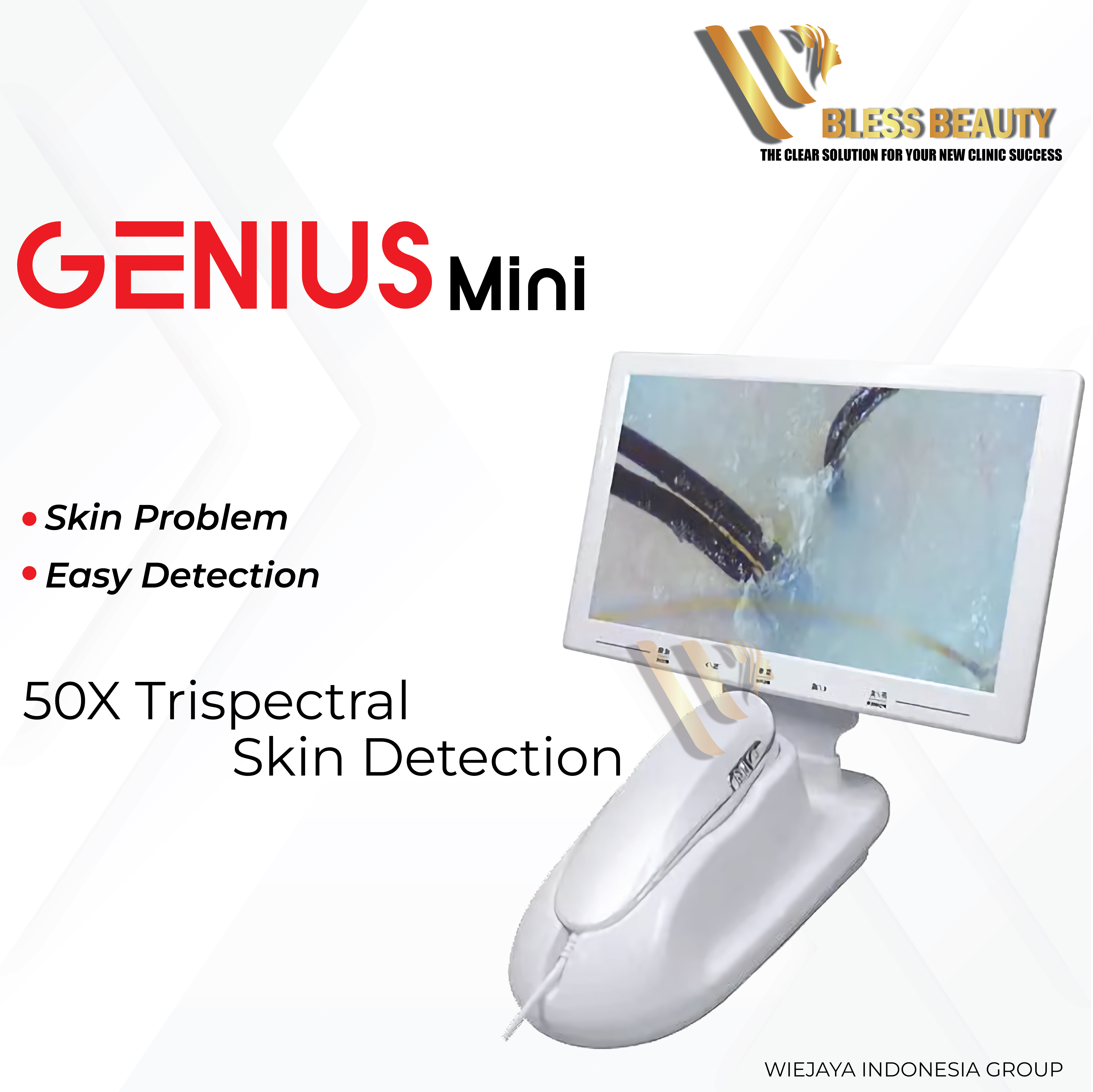 GENIUS MINI Alat Skin Analyzer Analisis kulit wajah kulit kepala ...