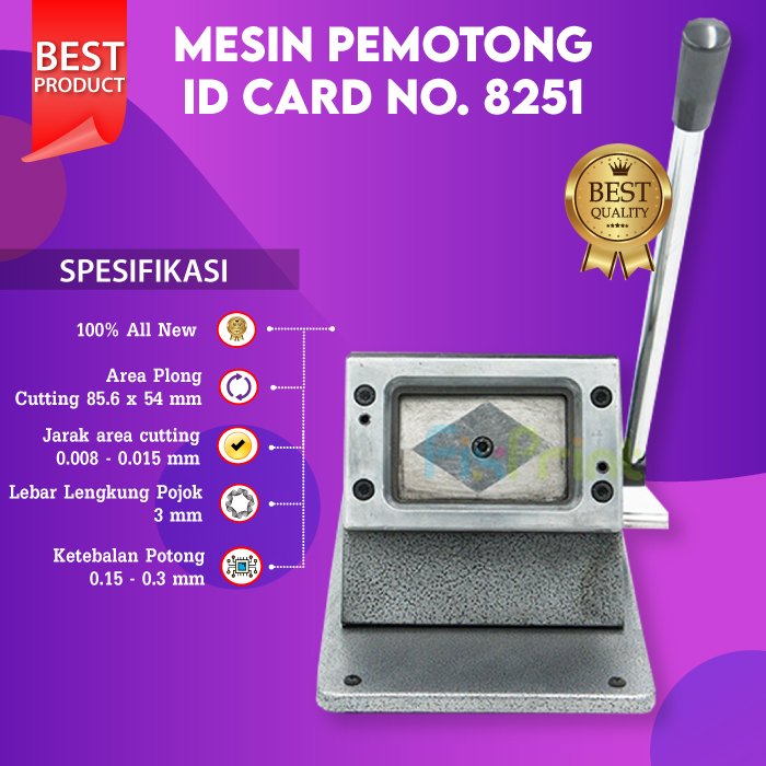 Mesin Pemotong ID Card No. 8251, PVC ID Card Die Cutter No. 8251 New ...