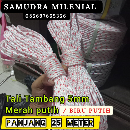 TALI TAMBANG 5MM 5O METER / TAMBANG IKAT TRUK / TALI PENGIKAT / TAMBANG ...