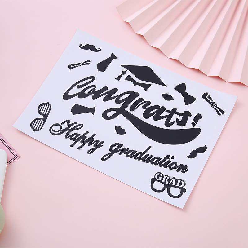 Stiker Balon CONGRATULATIONS HAPPY GRADUATION / Stiker Balon Bobo Pvc ...