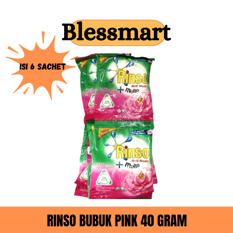 Rinso Bubuk Sachet 40 Gram Rose Detergen PER 6 Pcs | Lazada Indonesia