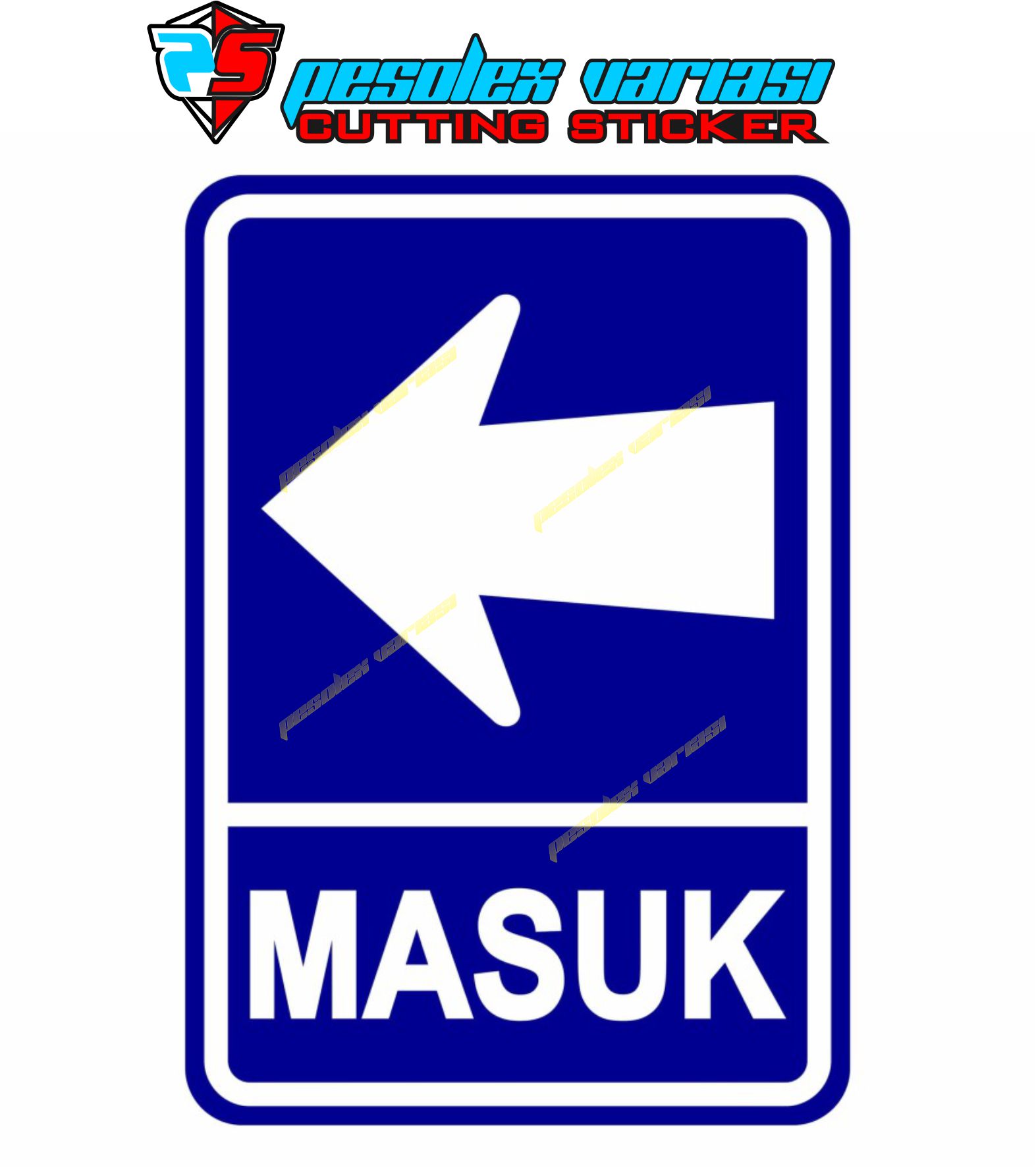 Rambu Petunjuk Arah Masuk 35cm x 50cm Petunjuk Arah Plat Alumunium ...