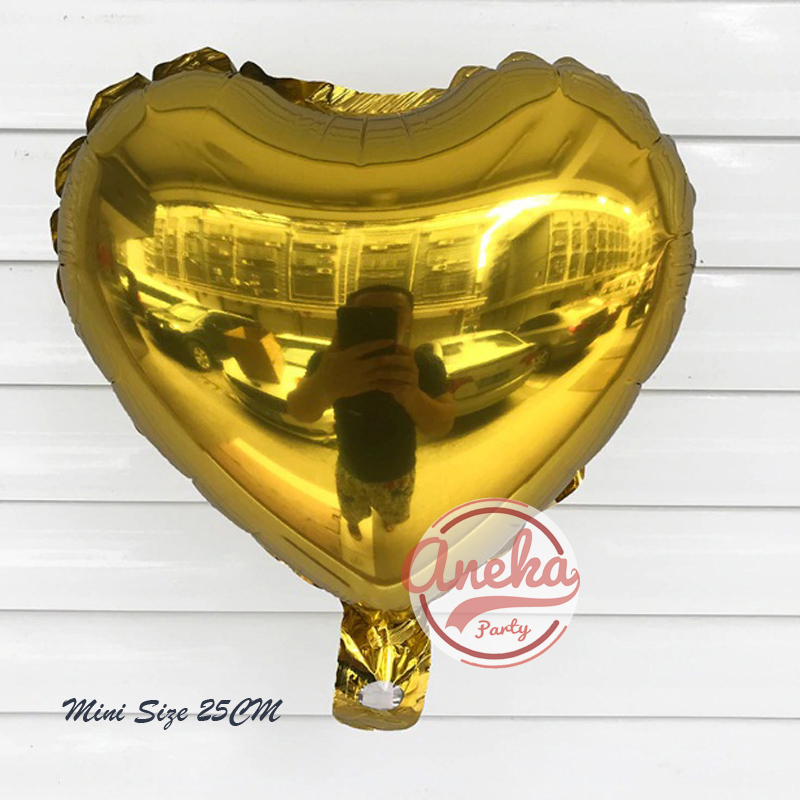 Balon hati mini 25 cm / Balon Love mini / balon foil hati mini / balon ...