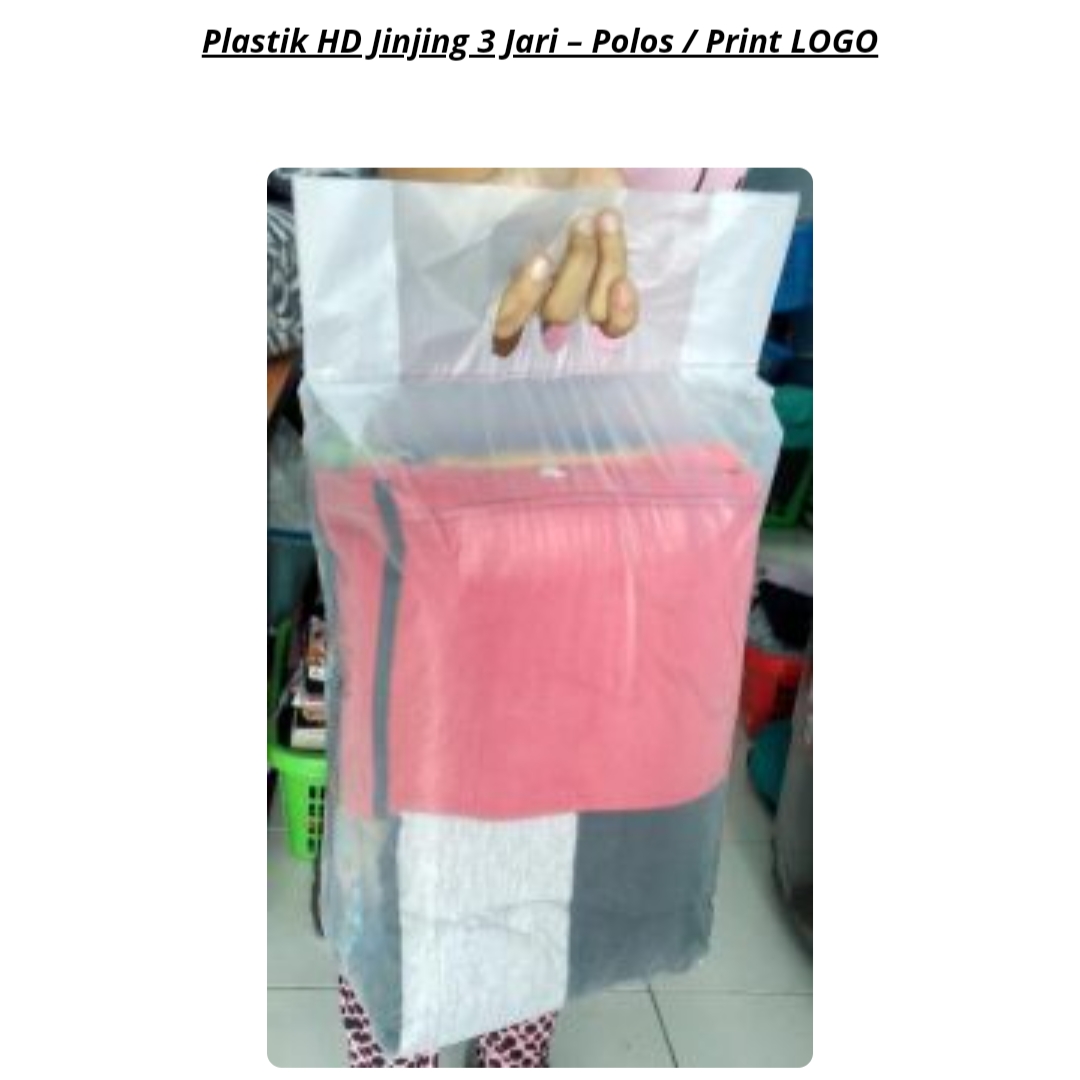 Plastik Jinjing 3 Jari Polos Plastik Packing Laundry Kiloan Praktis ...