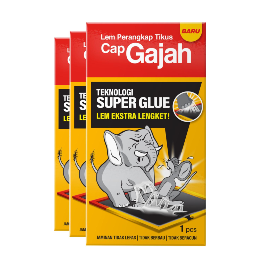 Lem Perangkap Tikus / Kecoa / Cicak / Serangga Asli Cap Gajah Papan ...